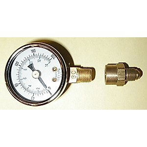 Oil Burner Fuel Pressure Test Gauge 0-200 PSI Fits Beckett Suntec Webster Danfoss Pumps