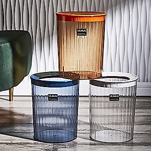 Cabilock Basket Craft Kitchen Cans Multi-Function Bucket Room Rabbish Office Large Convenient Trash Clear Flower Can Small Can, Accessory Bathroom Compact Round Living Paper Blue Bedroom,