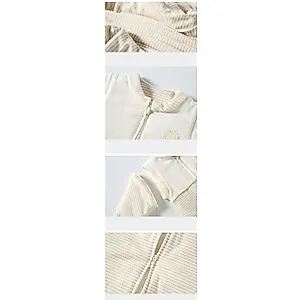 OuYun Baby Sleeping Bag 100% Cotton Sleeves Detachable Wearable Blanket Winter,Sunflowers,Small