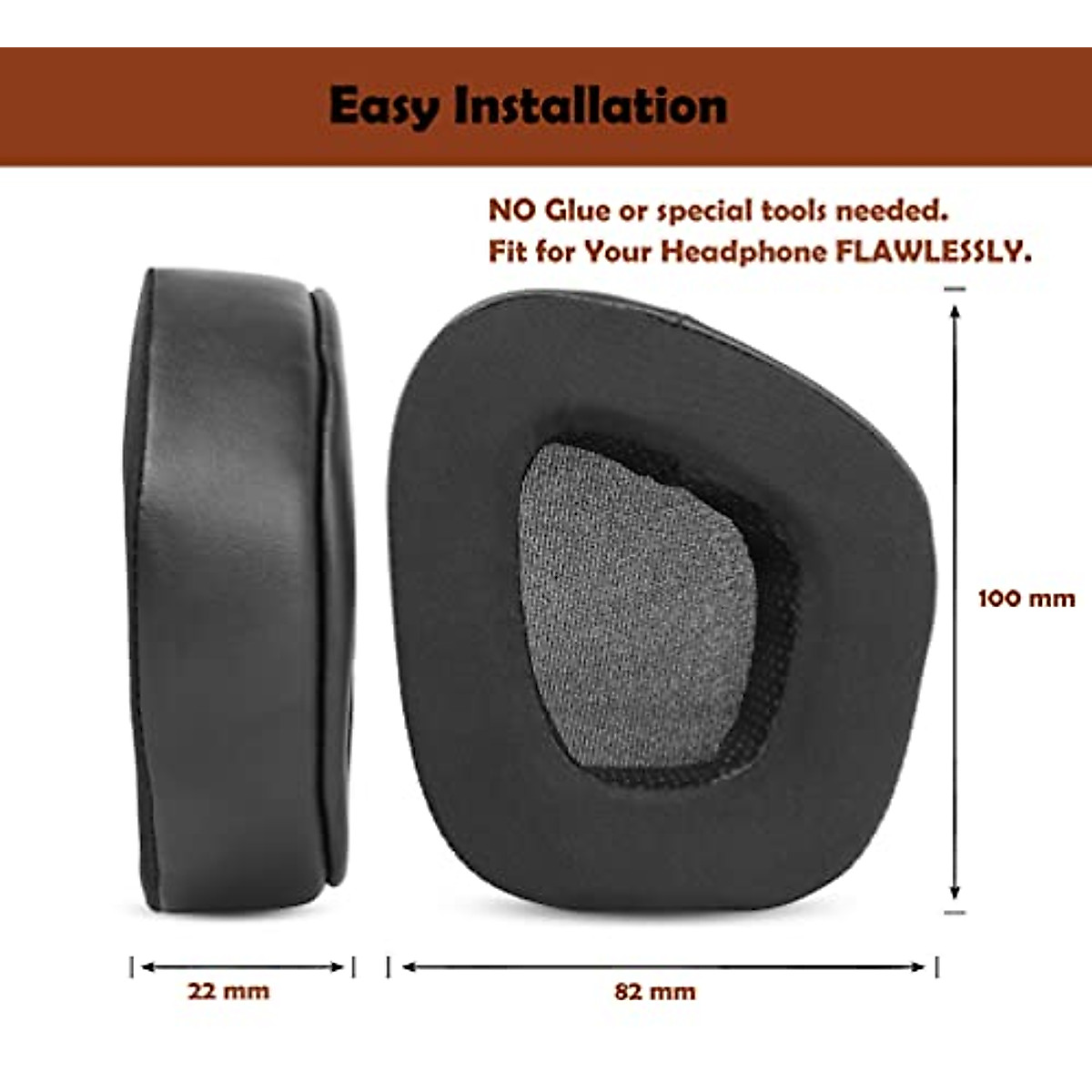 DowiTech Cooling Gel Headphone Replacement Ear Pads Cushions Headset Earpads Compatible with Corsair Void / Corsair Void Pro Premium Gaming Headset with 7.1 Surround Sound