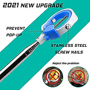 Golf Ball Retriever, Golf Ball Retriever Telescopic for Water with Spring Release-Ready Head, Ball Retriever Tool Golf with Locking Clip, Grabber Tool, Golf Accessories Golf Gift for Men(Blue, 6ft)