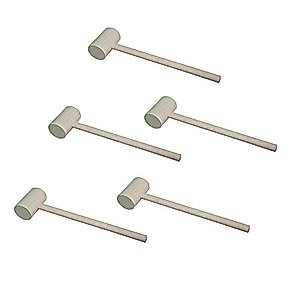 5 Pack Mini Wooden Hammers Mallet, Pounding Solid Natural Hardwood Crab Hammer,Seafood Shellfish Crab Mallet Solid, for Cracking Seafood Tool