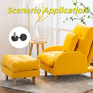 Holmgillick 20pcs M8 Thread Adjustable Furniture Levelers, Galvanized Steel with Black PP Non-Skid Base, Suitable for Tables, Chairs, Cabinets