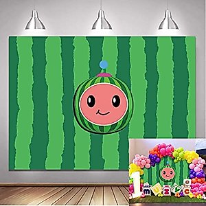 Cute Cartoon Watermelon Backdrop Kids 1st 2nd 3rd Happy Birthday Watermelon Theme Party Photography Backdrops Newborn Baby Shower Decoration Background 7x5FT