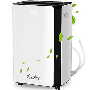 FreAire 4,500 Sq.Ft. Dehumidifier for Basement Home with Drain Hose | 50 Pint | Dehumidifiers with Auto or Manual Drainage for Large Room Bedroom Bathroom | 24H Timer | Humidity Control | 3 Modes