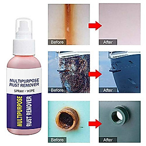 RustOut Instant Remover Spray 100ML - Rust Stain Remover - Easily Clean - For Metal Parts, Rollers, Door Hinges and Brake Parts, Anti Corrosion and Anti Rust, For RVs, Boats, Cars (B)