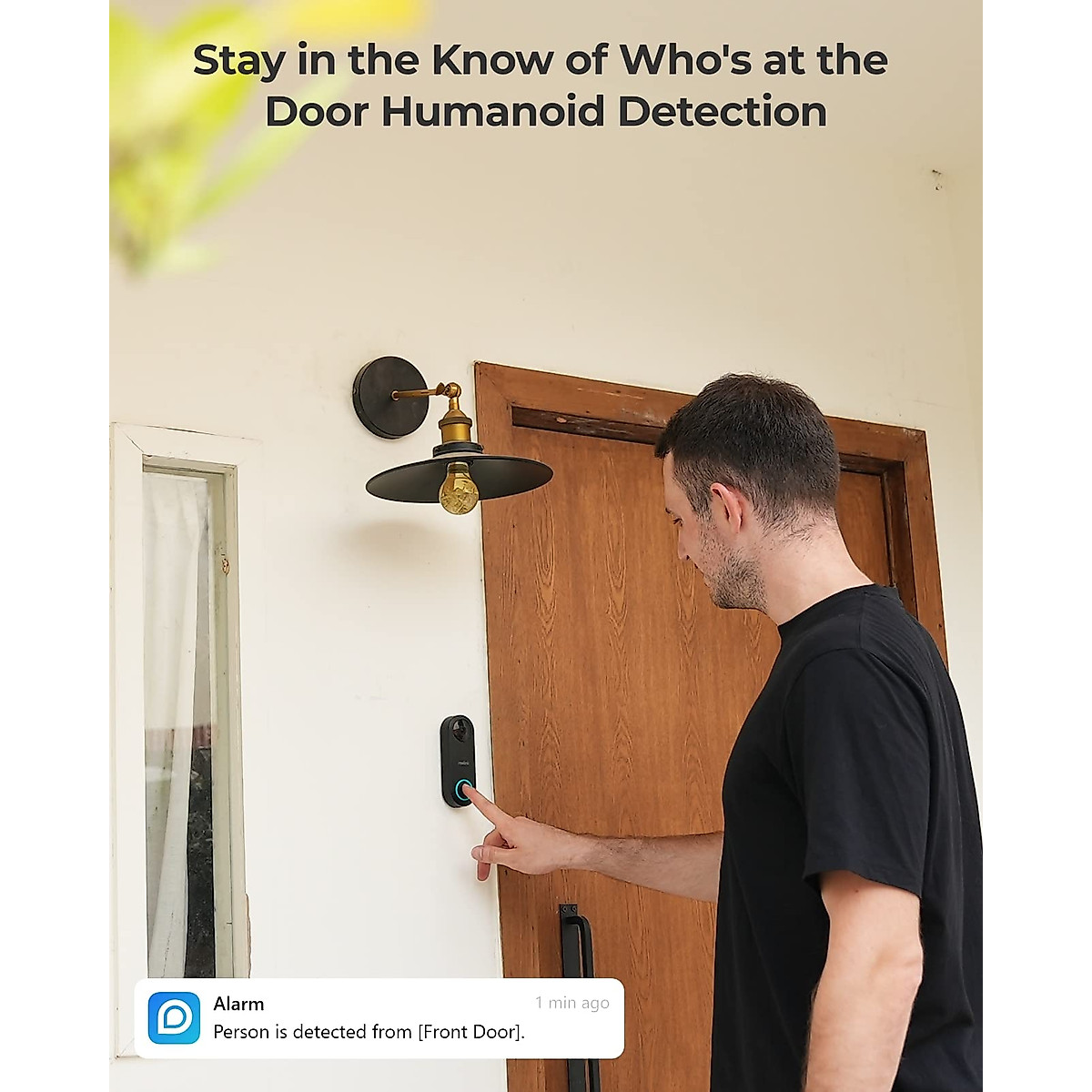 REOLINK Video Doorbell PoE Camera – 180 Degree Diagonal, 5MP IP Security Camera Outdoor with Chime V2, 2-Way Talk, Plug & Play, Secured Local Storage, No Monthly Fee