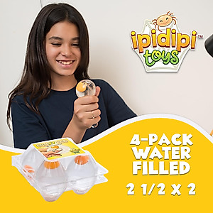 Funky Egg Splat Ball Squishy Toys | 4 Pack | Stress Relief Eggs Yolk Balls Squishies Fun Toy for Children | Anxiety Reducer Sensory Play | Tension Relief for Adults & Help for Autism & ADHD