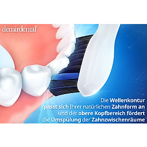 Toothbrush Heads Active Charcoal Hard Compatible with Philips Sonicare Toothbrush Heads - Replacement Heads for Natural Cleaning - Hard Brush Heads - White - HX9058-8 Pack