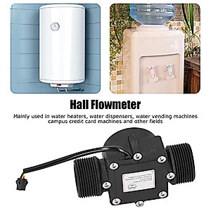 Industrial Meter,YF DN Water Sensor,G1.65in Industrial Meter Pipe Water Flowmeter Counter Hall Sensor DC3‑24V for Accurate Fluid Measurement