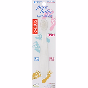 Radius - Pure Baby Toothbrush 6-18 Months - Ultra Soft - Case of 6