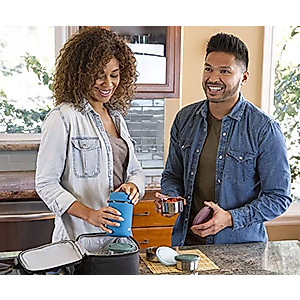 MIRA Lunch, Food Jar 2 Pack - Vacuum Insulated Stainless Steel Lunch Thermos - 13.5 oz - Set of 2 - Cactus Green, Denim Blue