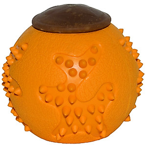 Starmark RubberTuff Treat Ball (Large), orange