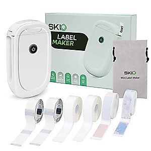 SKIO Label Makers, L11 Label Maker Machine with Tape, Portable Bluetooth Mini Label Printer for Labeling, Handheld Small Labeler Machine with Tape, Suitable for School Home Office Organization