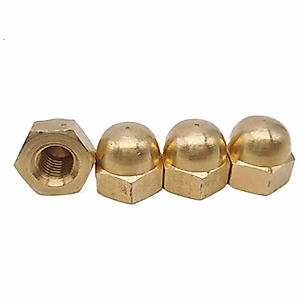 1PC/5PCS DIN1587 M3 M4 M5 M6 M8 M10 M12 M14 M16 M18 H59 Brass Cap Hex Nuts Decorative Dome Head Cover Semicircle Acorn Nut - (Size: M16 x 1PC)