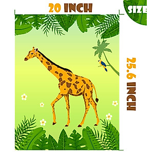 Jungle Birthday Party Supplies,Pin The Tail on The Giraffe,Safari Theme Zoo Birthday Party Favor,Decoration
