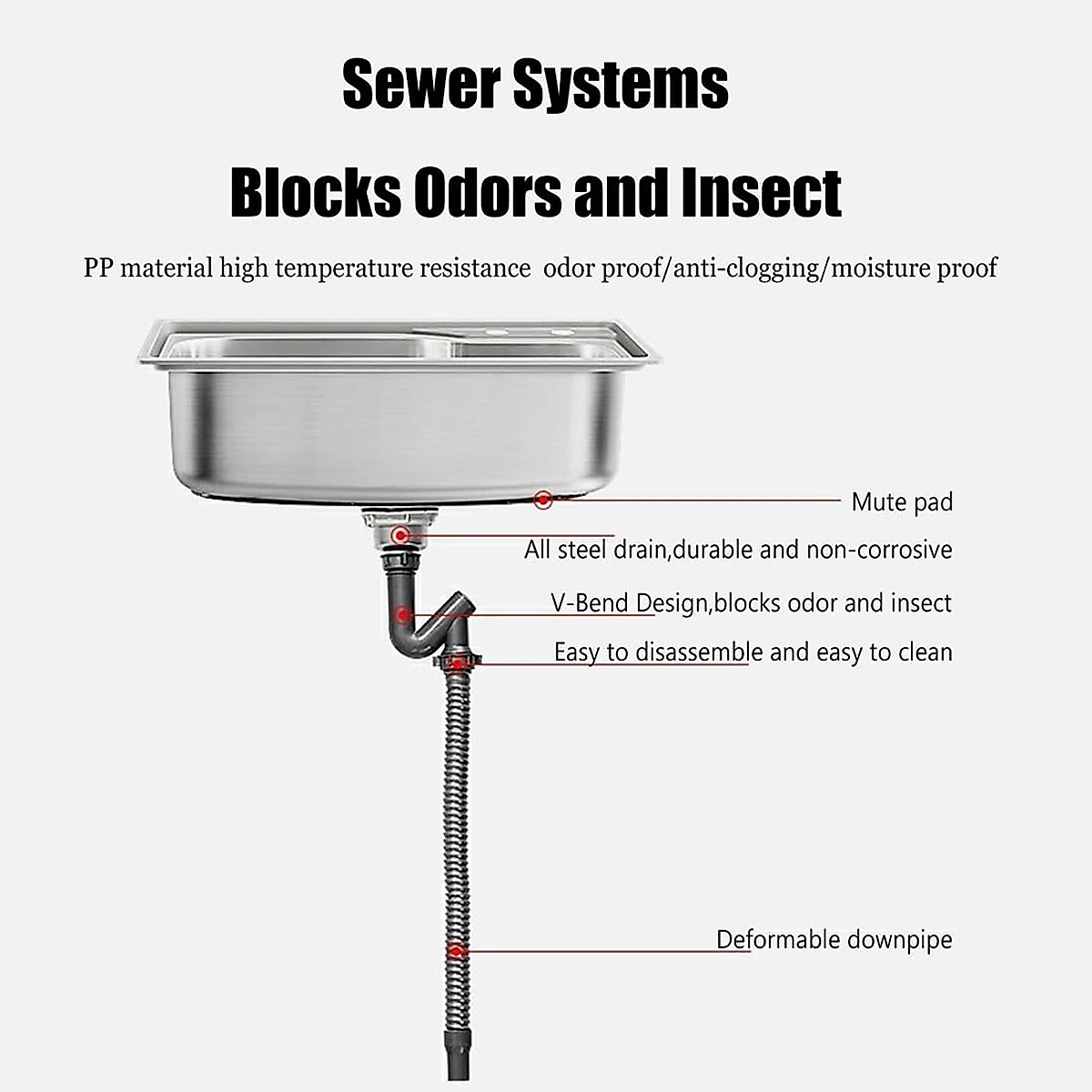 Outdoor Garden Sink Single Trough, Small Stainless Steel Utility Commercial Kitchen Washing Hand Basin Station Sink with Storage Shelve and Faucet, for Restaurant, Bar, Laundry, Garage, Backyard ( Col