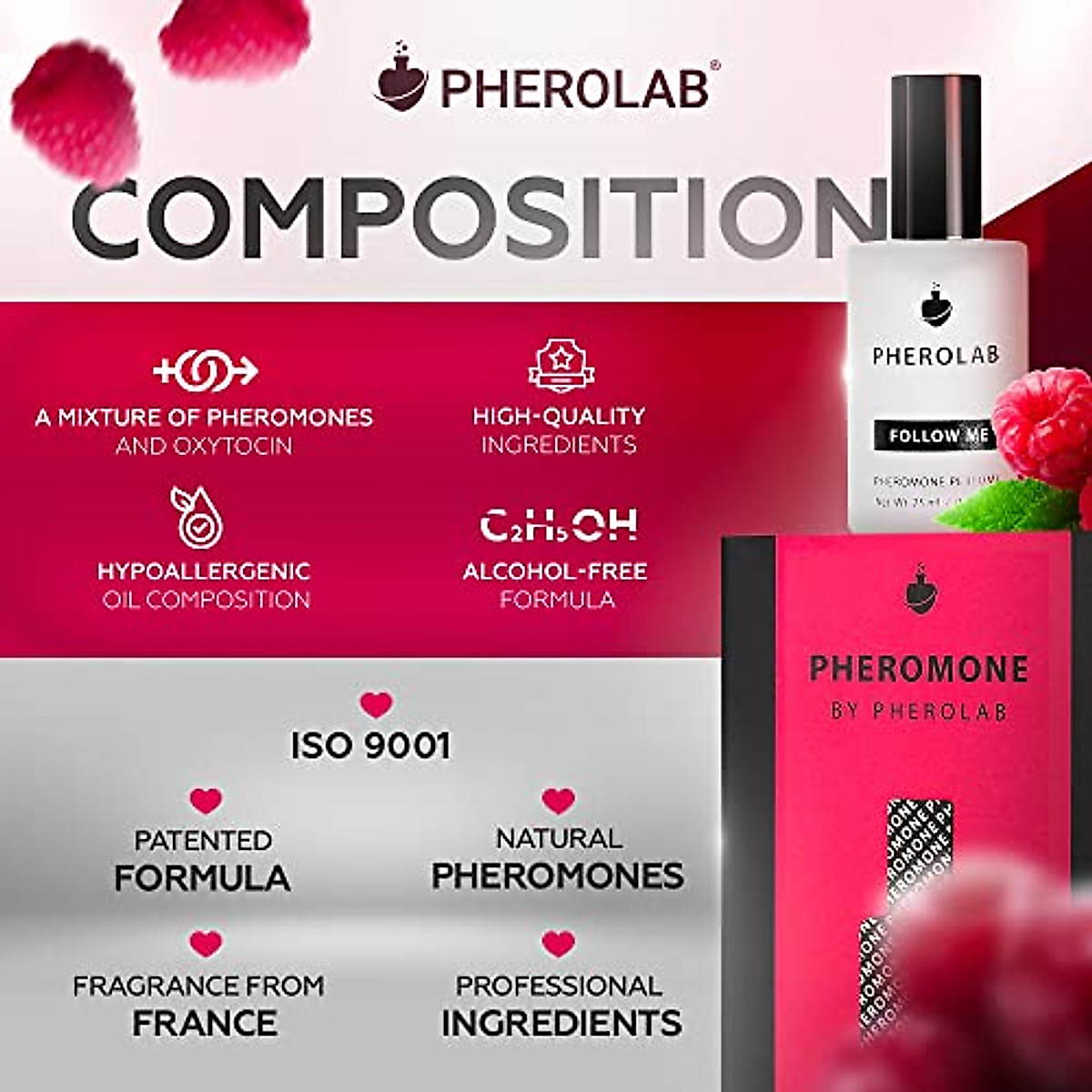PHEROLAB FollowMe Pheromone Cologne for Women [Oxytocin] Premium Pheromone Infused Oil Cologne - Women's Perfume to Attract Men