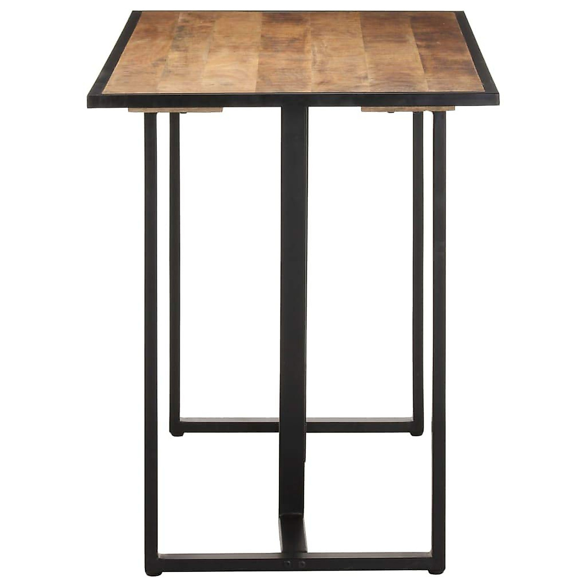 YPWRENH Rectangular Wooden End Table Dining Table 47.2" Rough Mango Wood for Dining Room, Kitchen or Living Room
