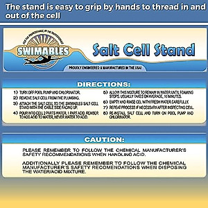 Swimables GLX-CELLSTAND Acid Washing Kit Compatible with Hayward Salt Chlorinator Aqua Rite | Compatible with 520670 Intellichlor & Hayward Salt Cell Cleaning Stand | Salt Cell Cleaner Oring Included