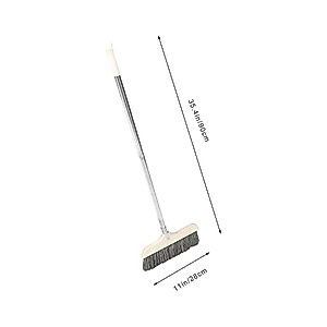 BCOATH Splicable Broom Indoor Broom Stand up Dustpan Kitchen Sweeping Brooms Kitchen Cleaning Rv Broom Hair Sweeping Brooms Outdoor Broom Cleaning Dustpan Kit Broom for Rv Stainless Steel