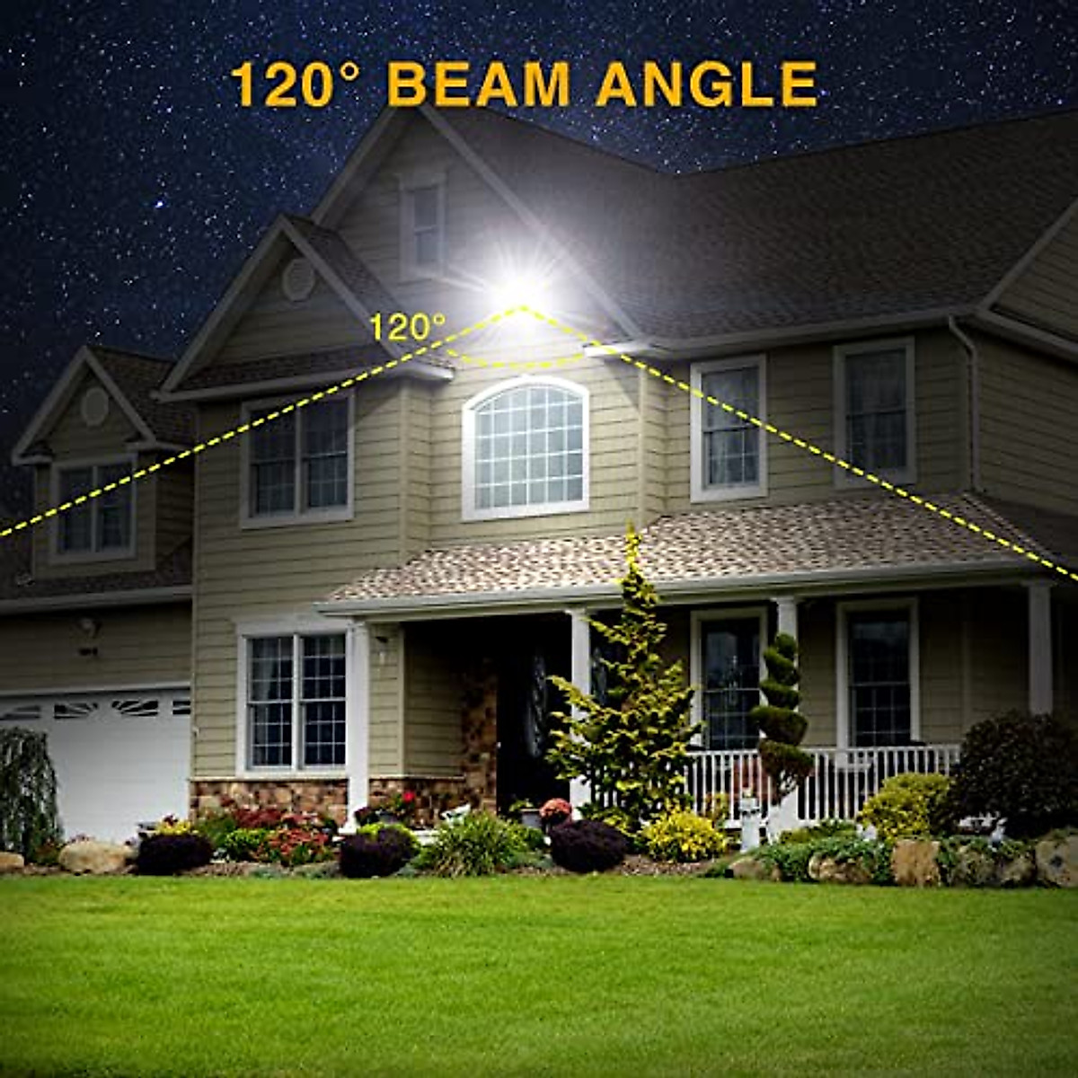 Onforu 2 Pack 100W LED Flood Light Outdoor, 8900LM Super Bright Outdoor Security Lights, IP66 Waterproof Flood Lights Outdoor, 6500K Daylight White Floodlight for Yard Garden Playground Basketball