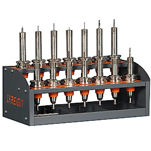 CAT 40 Tool Cart CNC, CNC Tool Holder on Desktop Randomly Placed, CNC Tool Carts Small, CNC Tool Cabinet, Easy and Convenient CNC Tool Storage CNC Tools Cart(CAT40-14CAP)…