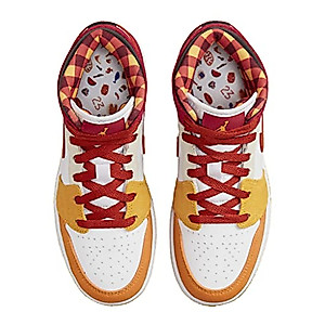 Jordan Boy's Air 1 Mid SE (Big Kid) Paprika/Cinnabar/Black/Canyon Gold 5 Big Kid M