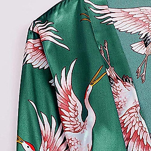 Naughty Lingerie for Women, Sexy Nightgowns Women Red Stockings Lingerie Harness Satin Silk Pajamas Nightdress Lingerie Robes Underwear Sleepwear Lengerie Plus Size Outfits (M, Green)