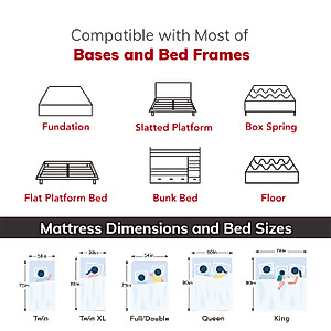 EGOHOME 14 inch California King Size Mattress, Cooling Gel Memory Foam Mattres Bed in a Box, CertiPUR-US Certified, Therapeutic Mattress for Back Pain, Made in USA, 72x84x14 Black