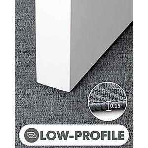 LUMI Large Indoor Door Mat, 36"x59" Non Slip Rubber Backing Entrance Mat, Easy Clean Low Profile Ultra Thin Entryway Mat for Inside House, Patio, Grey