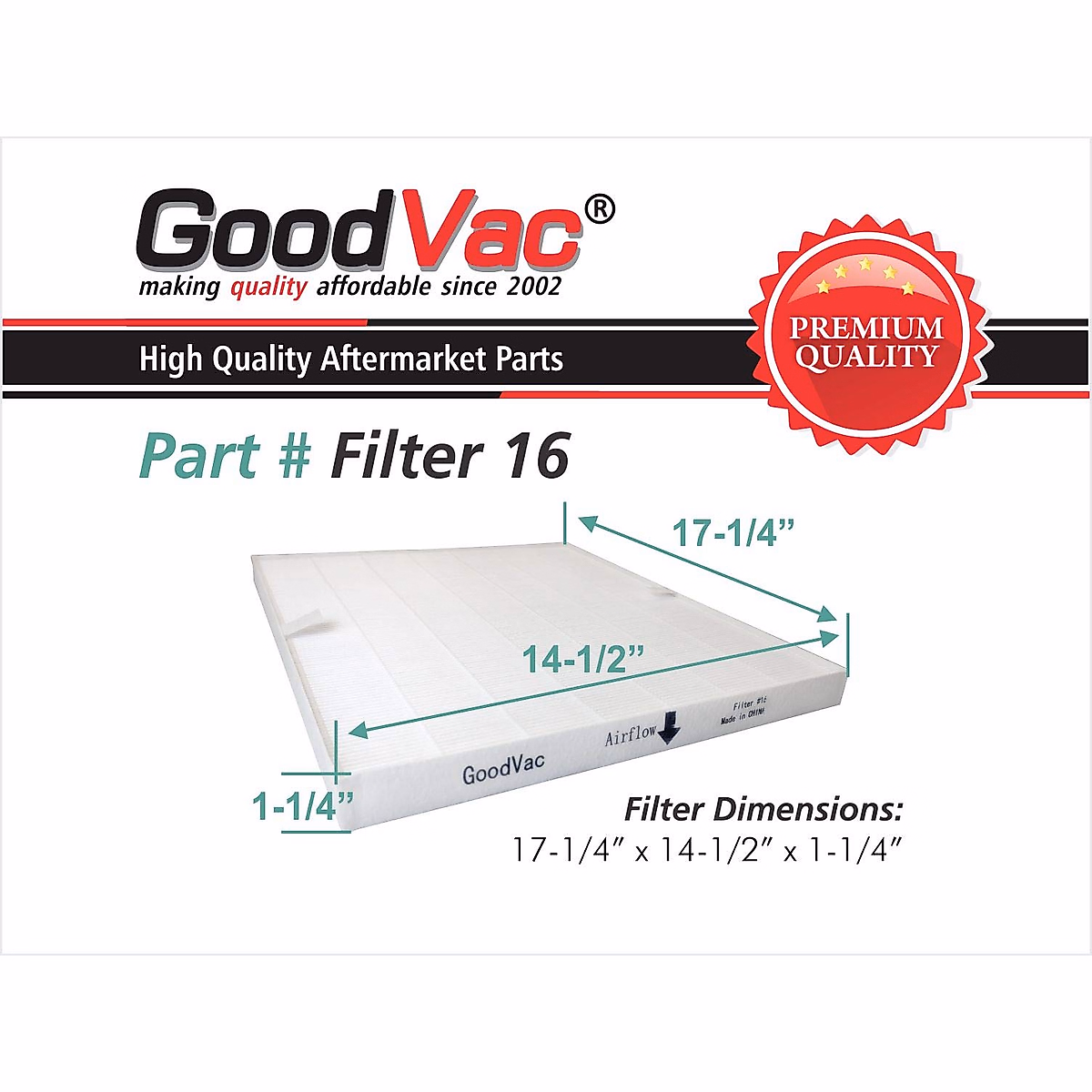GOODVAC Replacement for Electrolux Non-OEM EL500 EL500AZ Series HEPA Air Cleaner Filter