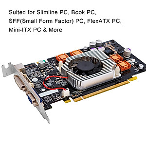 AHIER Low Profile/Half Height Bracket for HDMI + VGA + DVI ATI Nvidia Video Graphics Card