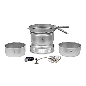 TRANGIA 25-23 Duossal 2.0 Camping Stove Kit with Stainless Steel Lined Pans,25-21