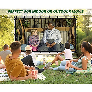 XHYCPY Projection Screen with Stand 100 inch Projector Screen Foldable Portable 16:9 4K HD Movie Screen with Carry Bag for Home Theater Outdoor Indoor Support Double Sided Projection