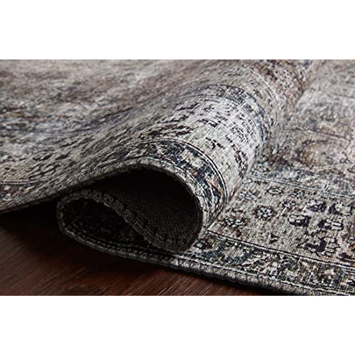 Loloi LAYLA Collection, LAY-06, Taupe/Stone, 9'-0" x 12'-0", 13" Thick, Area Rug, Soft, Durable, Vintage Inspired, Distressed, Low Pile, Non-Shedding, Easy Clean, Printed, Living Room Rug