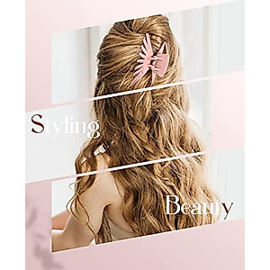 Hair Clips for Women - OPAUL Matte Nonslip Large Hair Claw Clips for Thick and Thin Hair, 4.7 Inch Strong Hold Big Hair Clips Fashion Hair Styling Accessories Christmas Gifts for Women Girls (4 Pack)