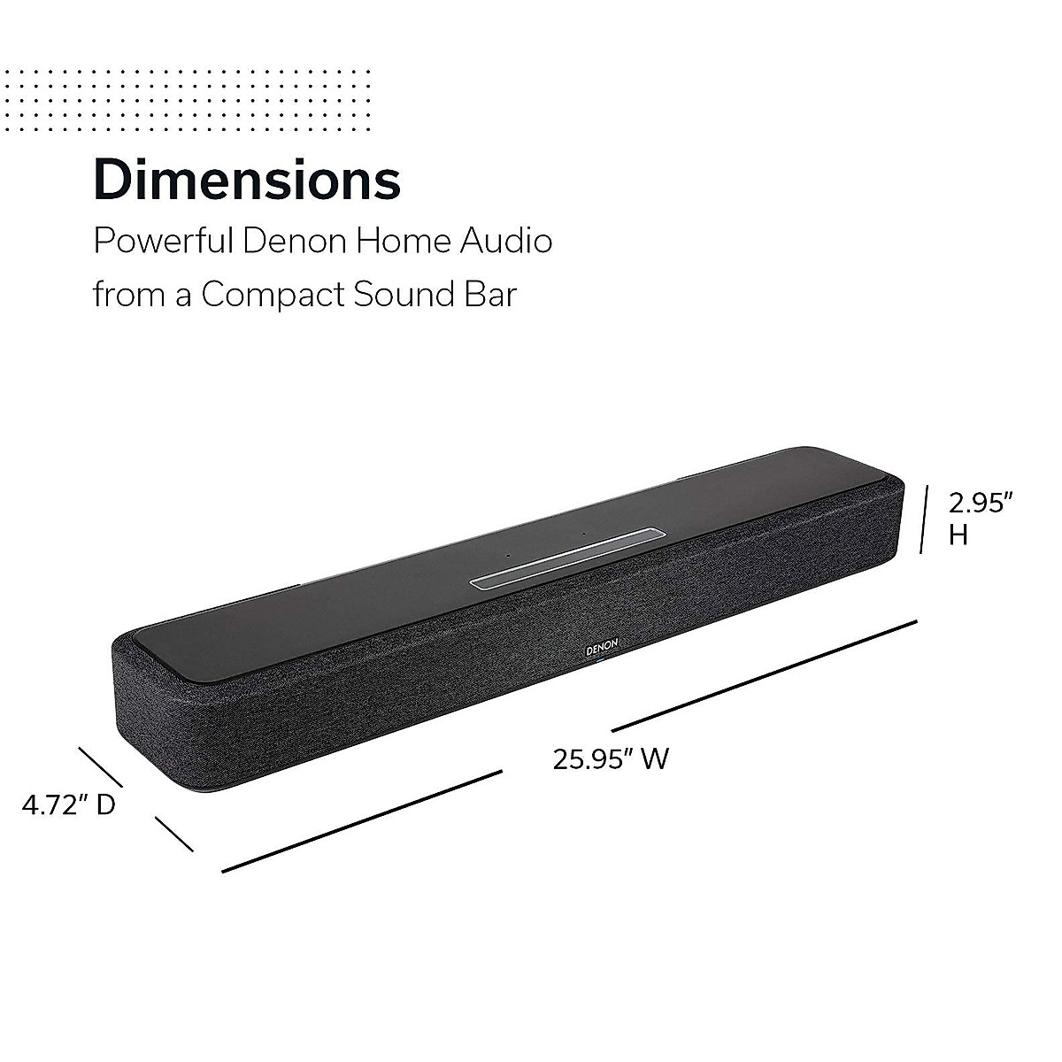 Denon Home Sound Bar 550 with Dolby Atmos and HEOS Built-in (Factory Certified ) (Renewed)