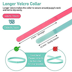 GAMUDA 15 Newborn Puppy Collars – 6 Record Keeping Charts – Super Soft Nylon Whelping Puppy Collars - Adjustable Litter Collars for Pups – Assorted Colors & Identification Collars