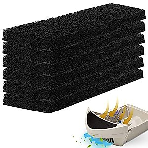 Carbon Filters for Litter Box Automated, 6 Pack Replacement Filters 9"×3" Thickened Type, Activated Carbon Filters Absorb Odor & Dust Control Moisture
