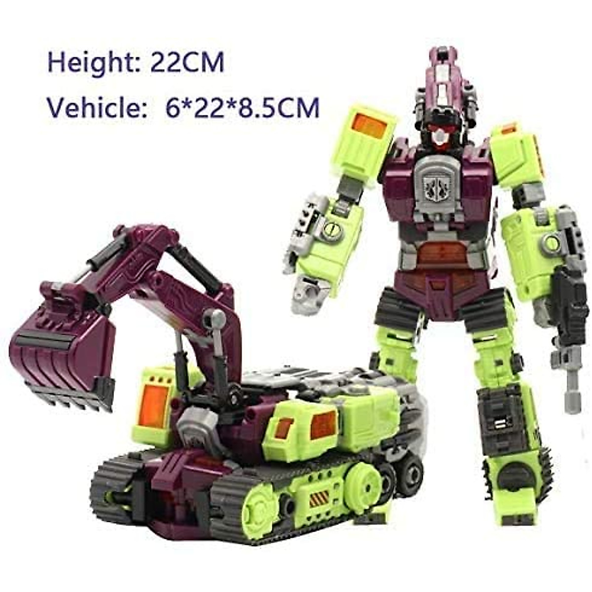 NBK Deformation Oversize Toys Robot Devastator Engineering Combiner 6 in 1 Action Figure Car Truck Model Gift for Kids Boys (Green)