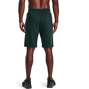 Under Armour Men's Sweatpant Shorts Cotton/Polyester Blend UA Dwayne Johnson Sweatpant Shorts1357200 (Ivy/Black-384, Medium)