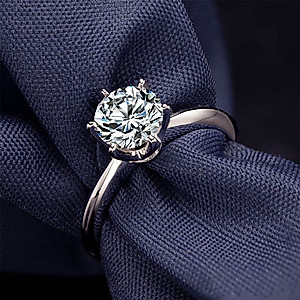 Ouslier 925 Sterling Silver Personalized Birthstone Infinity Name Ring with Engraving Inside (Silver)