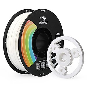 Creality 3D Printer Filament, PLA Plus Filament 1.75mm White, PLA Pro Toughness Upgraded Dimensional Accuracy +/- 0.03mm, 1KG Spool(2.2lbs) Ender PLA+ Filament for Most 3D Printer