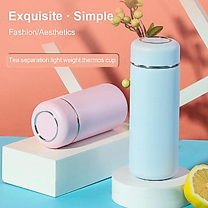 Mini 9 oz/13oz Stainless Steel Sports Water Bottle Spout Vacuum Insulated for Kids and Women Keep Hot and Cold (Spa blue,9oz)