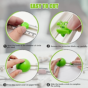 Circle Cutter, Circular Paper Cutter Circle Paper Trimmer Rotary Cutter Craft Supplies, Round Cutting Knife Cards Cutters ( Green )