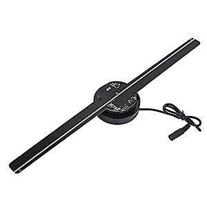 3D Hologram Fan, Advertising Display with 224 LED Light Beads, LED 3D Advertising Projector for Business Store Shop Bar (Black)