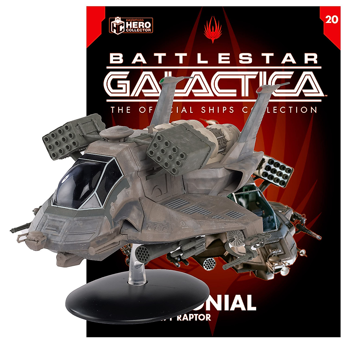 Hero Collector | Battlestar Galactica Collection | Colonial Heavy Raptor with Magazine Issue 20 by Eaglemoss