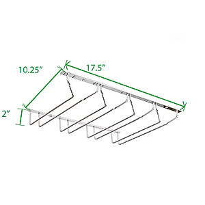 Mind Reader 4 Row Chrome Stemware Holder, Silver