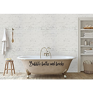 Brick Wallpaper Peel and Stick - White/Gray, 32.8 ft x 1.5 ft - 3D Faux Brick Wallpaper for Textured Wall, Removable Wallpaper for Indoor & Outdoor Use Waterproof- Ideal for Bedroom Accent Wall Décor